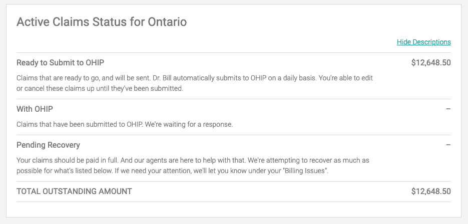 OHIP Remittance Advice Report - Dr.Bill